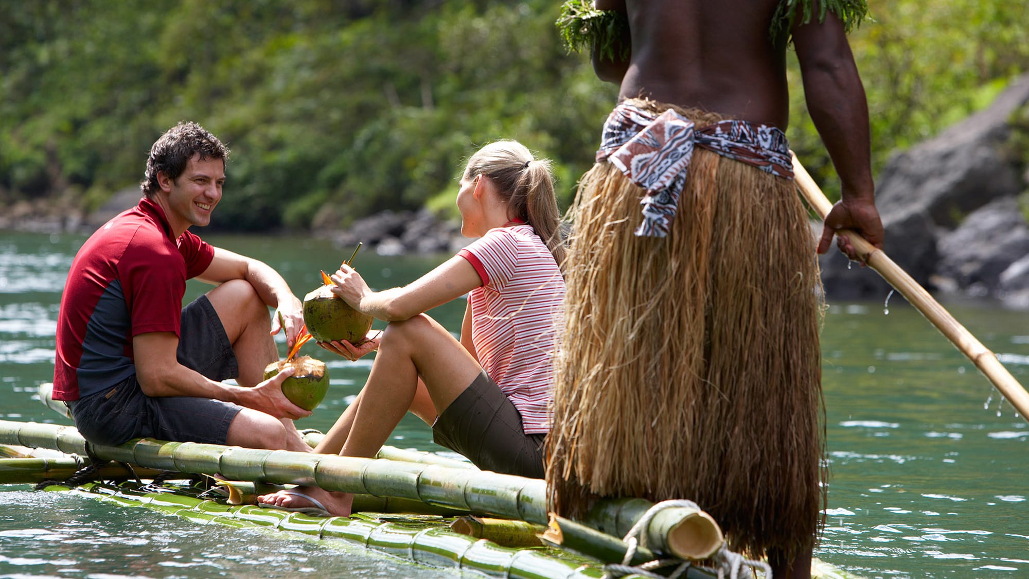Take a long boat ride to a private waterfall - Nanuku Resort